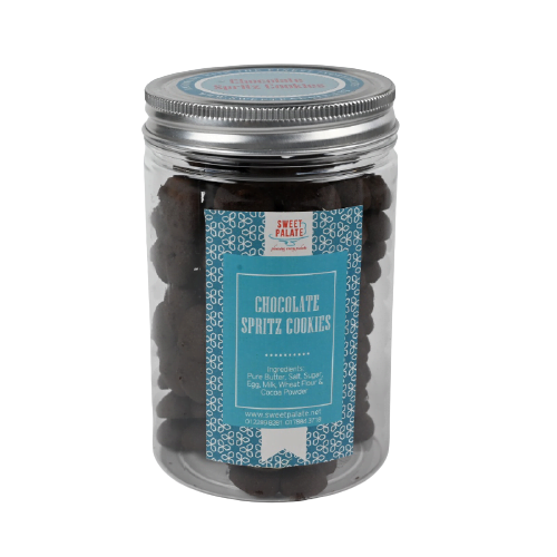 Sweet Palate's Chocolate Spritz Cookies | Christmas Butter Cookies